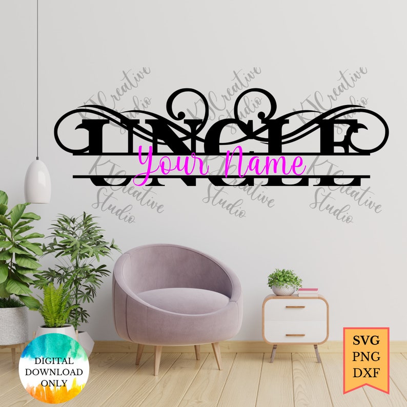 Uncle Split Monogram Svg/png Uncle Svg Best Uncle Ever - Etsy