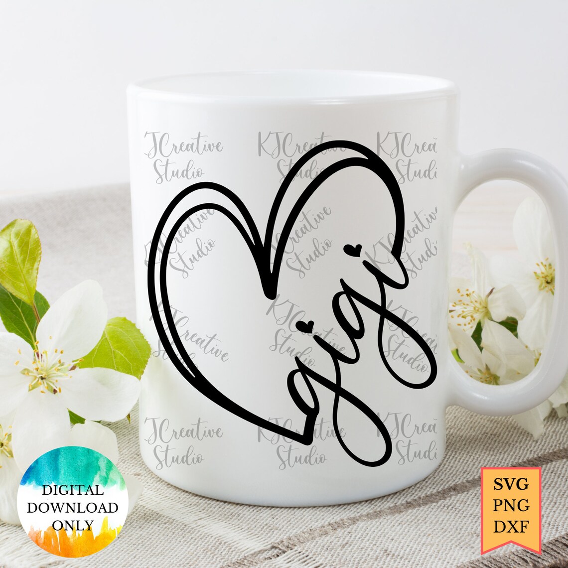Gigi With Heart Svg - Gigi Definition Svg - Grandma Svg - Grandmother ...