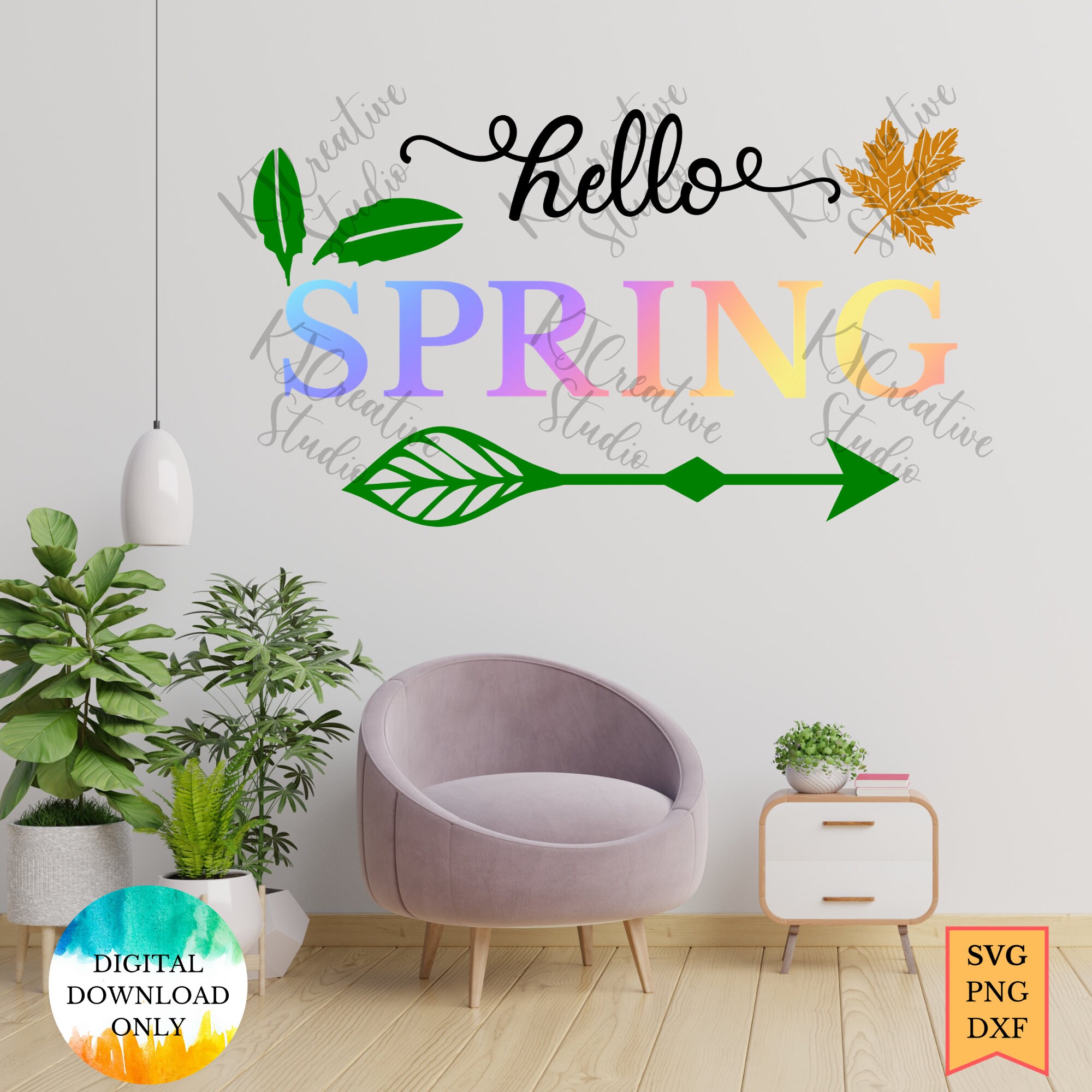 Hello Spring SVG / Spring Door Sign SVG / Spring Quote Svg / Easter SVG ...