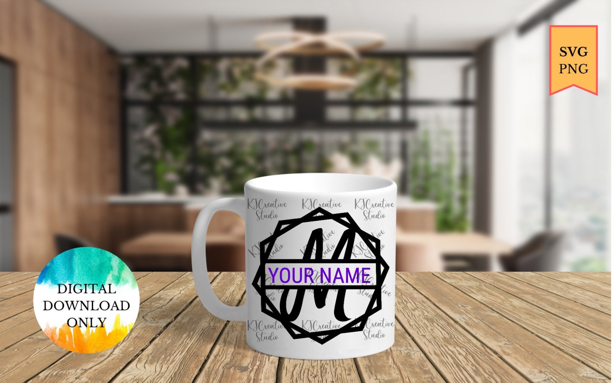 Octagon Frame Split Monogram Alphabets Font Individual Letters Bundle ...