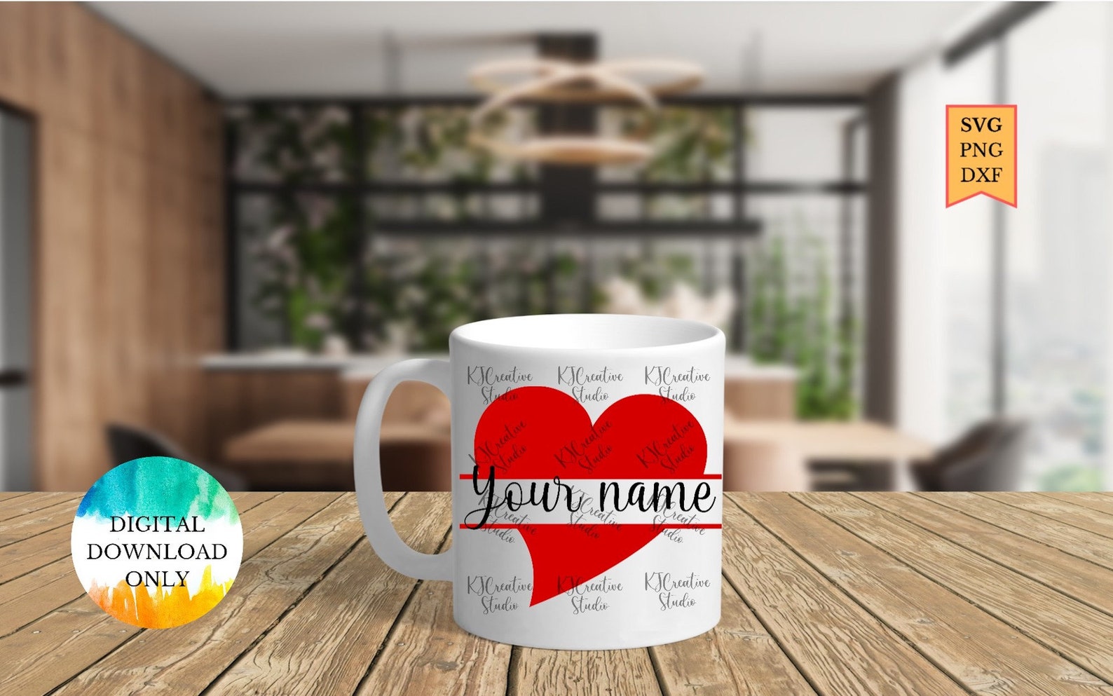 Heart Name Frame SVG File Love SVG Heart Split Monogram - Etsy