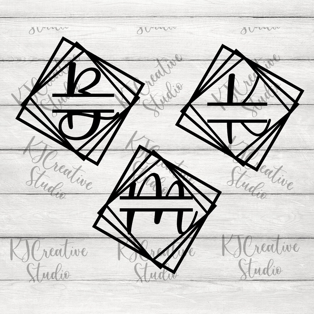 Diamond Shape Split Monogram Alphabets Font Individual Letters - Etsy ...