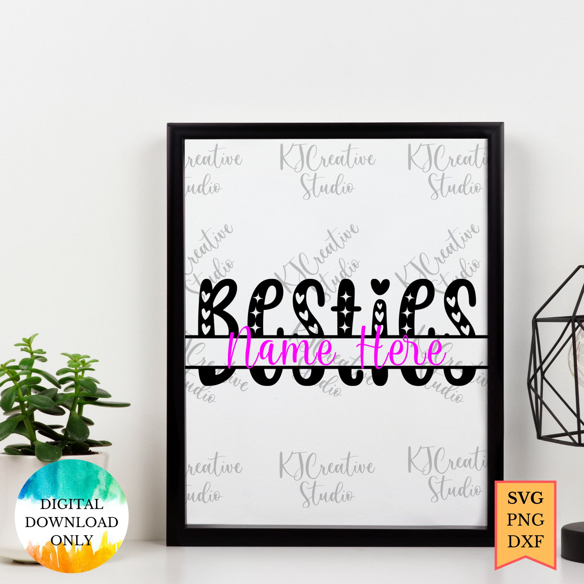 Besties Split Monogram Svg/png/dxf Bestie Svg Monogram | Etsy