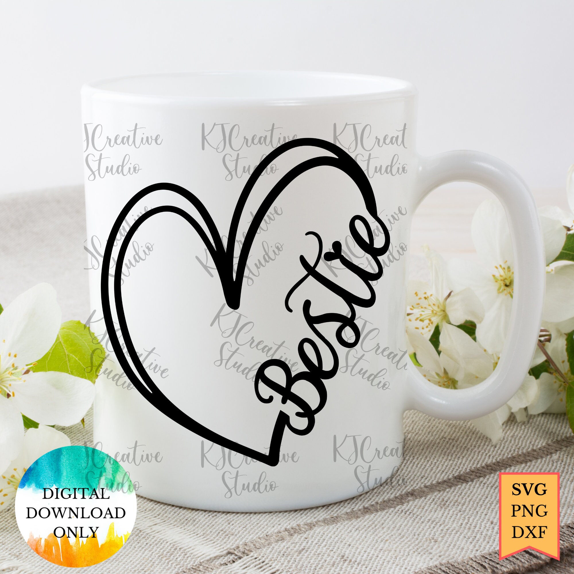 Besties Heart Svg/png/dxf Bestie Svg Best Friends Svg | Etsy