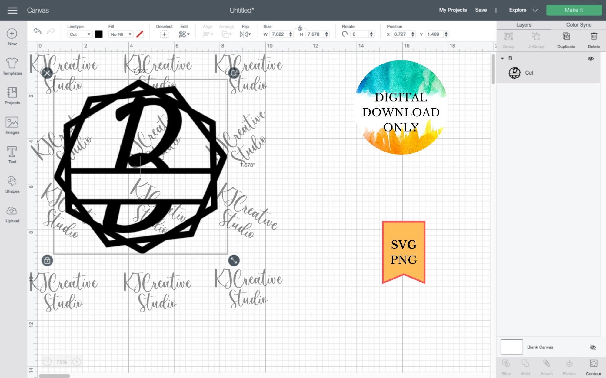 Octagon Frame Split Monogram Alphabets Font Individual Letters | Etsy