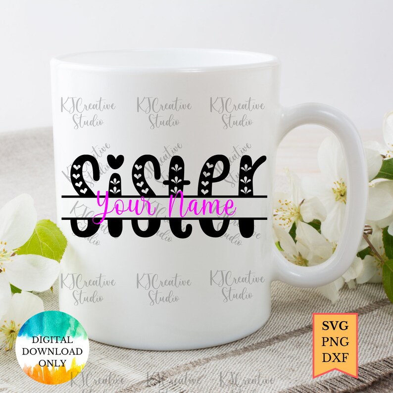 Sister Split Monogram Sister Squad Svg Little Sister | Etsy