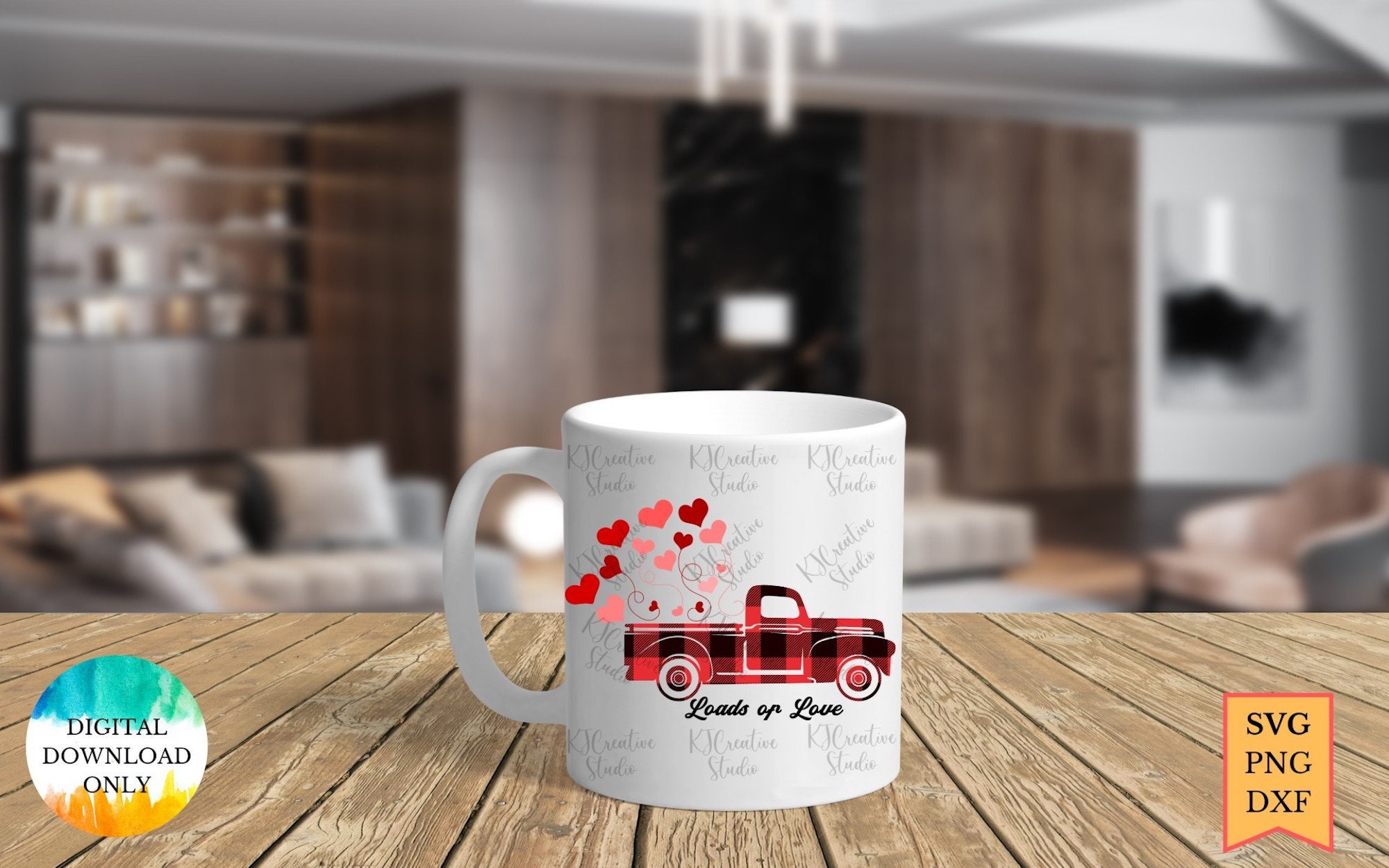 Valentines Red Truck With Loads of Love Svg/png/dxf - Etsy