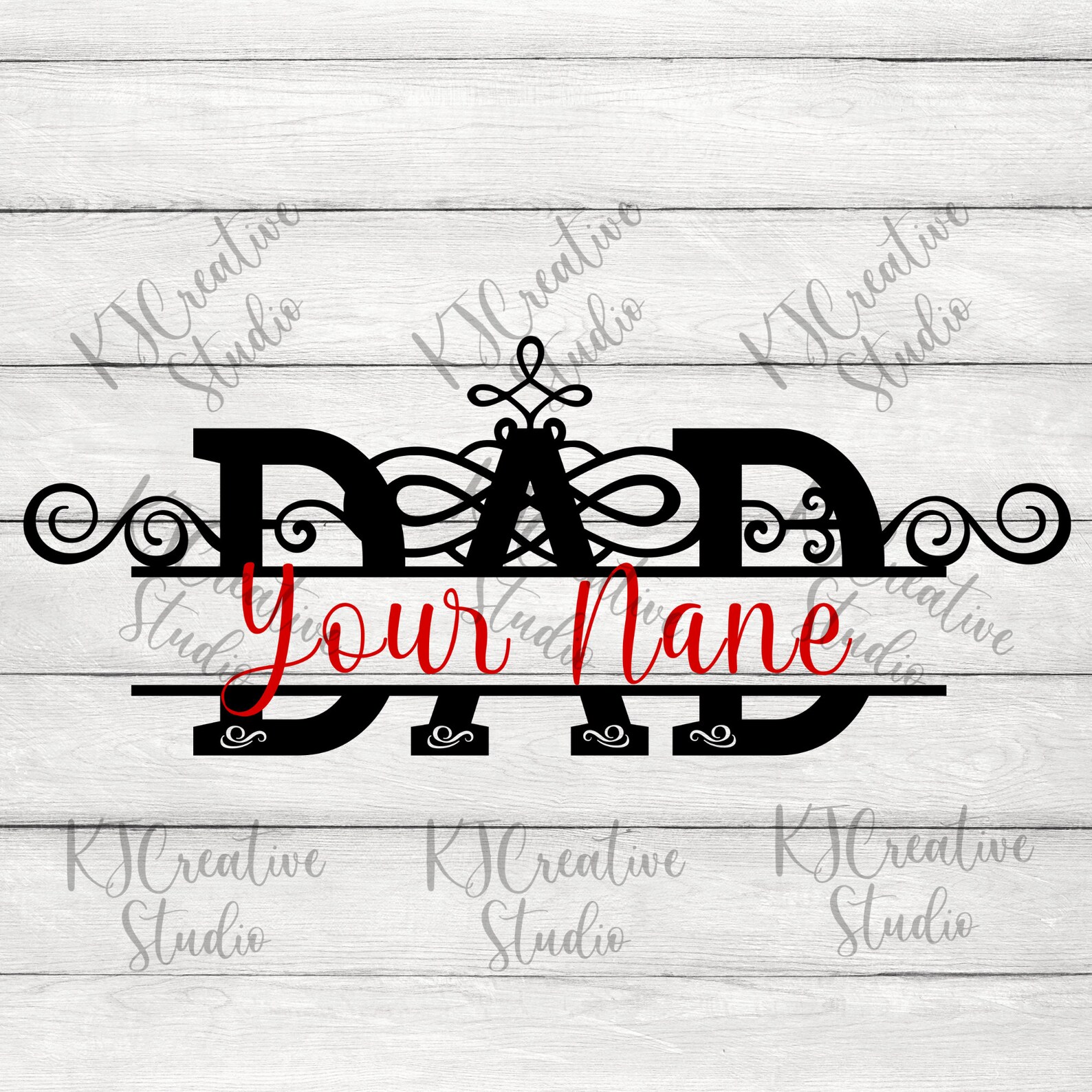 Dad Split Monogram Girl Dad Svg Bonus Dad Svg Dad Gender - Etsy