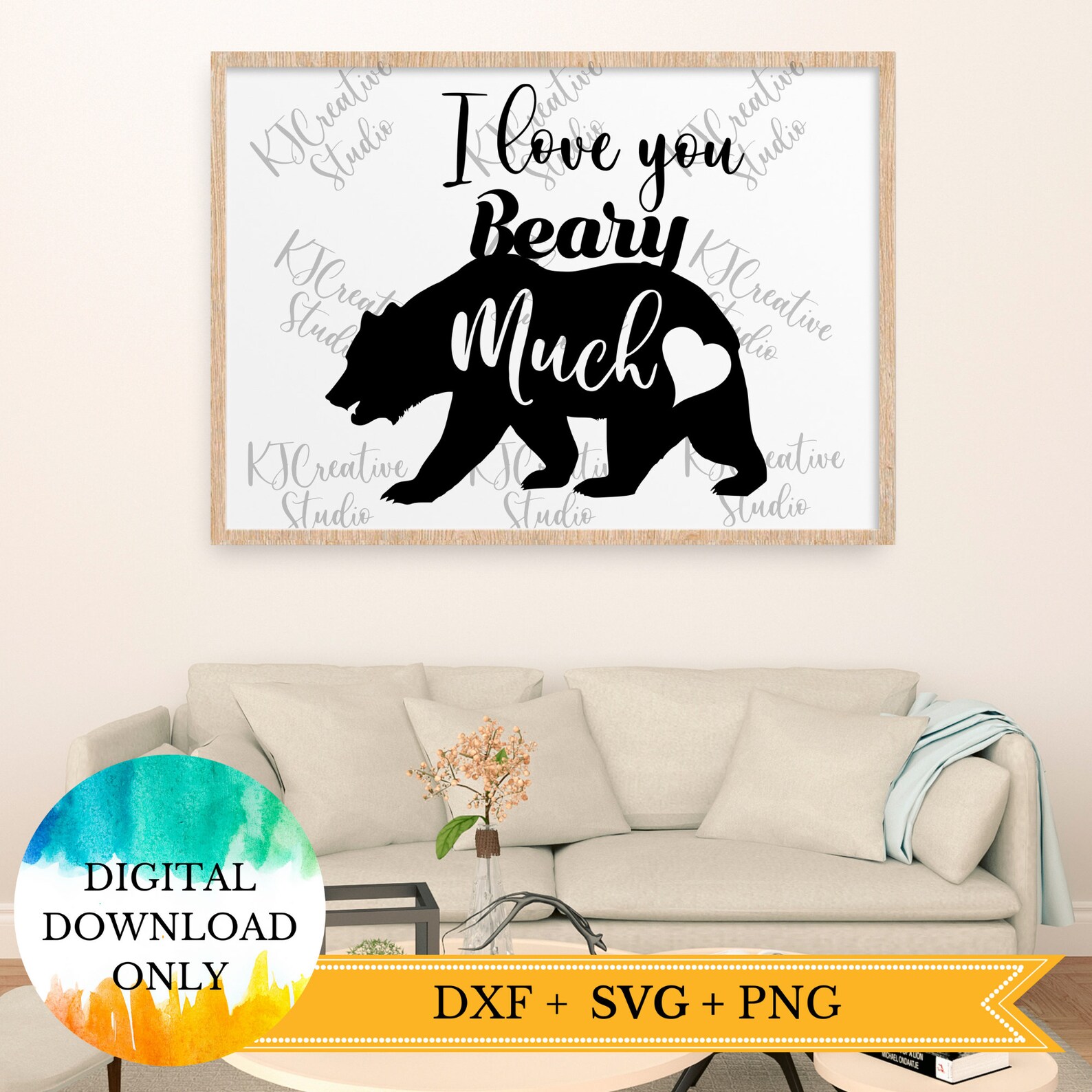 I Love You Beary Much Svg Instant Download Funny Pun Love Etsy Uk