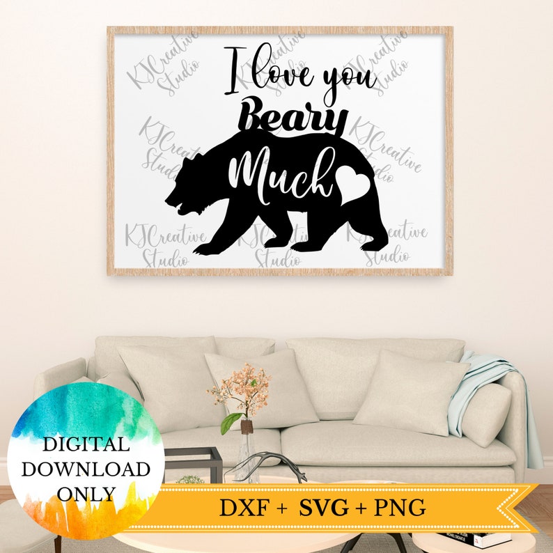 I Love You Beary Much SVG Instant Download Funny Pun Love - Etsy