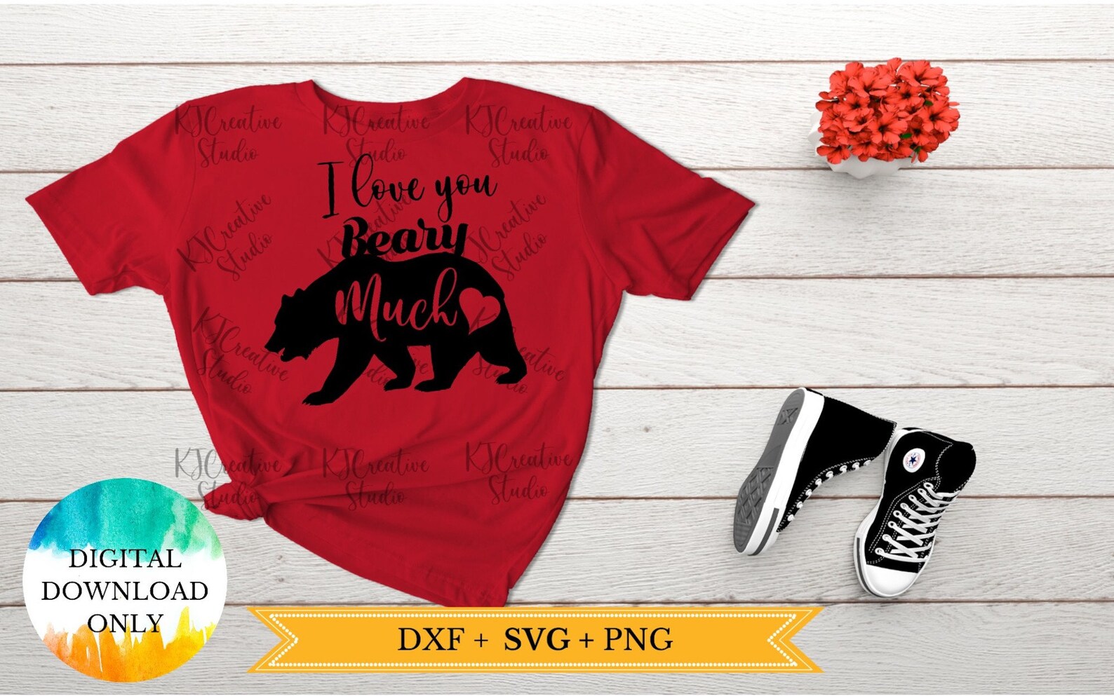 I Love You Beary Much SVG Instant Download Funny pun love | Etsy