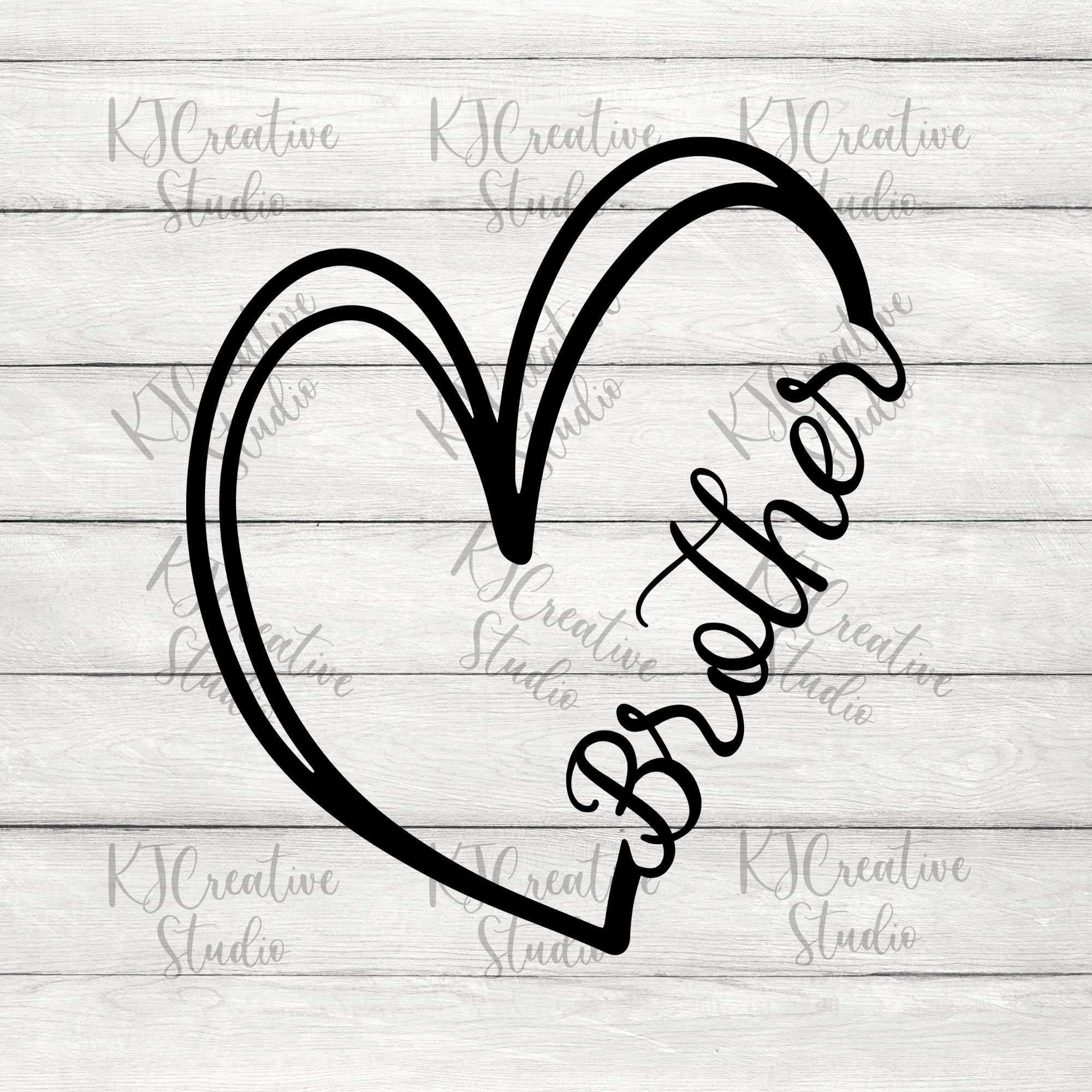 Brother Heart Svg littlest big brother svg Brother Svg | Etsy