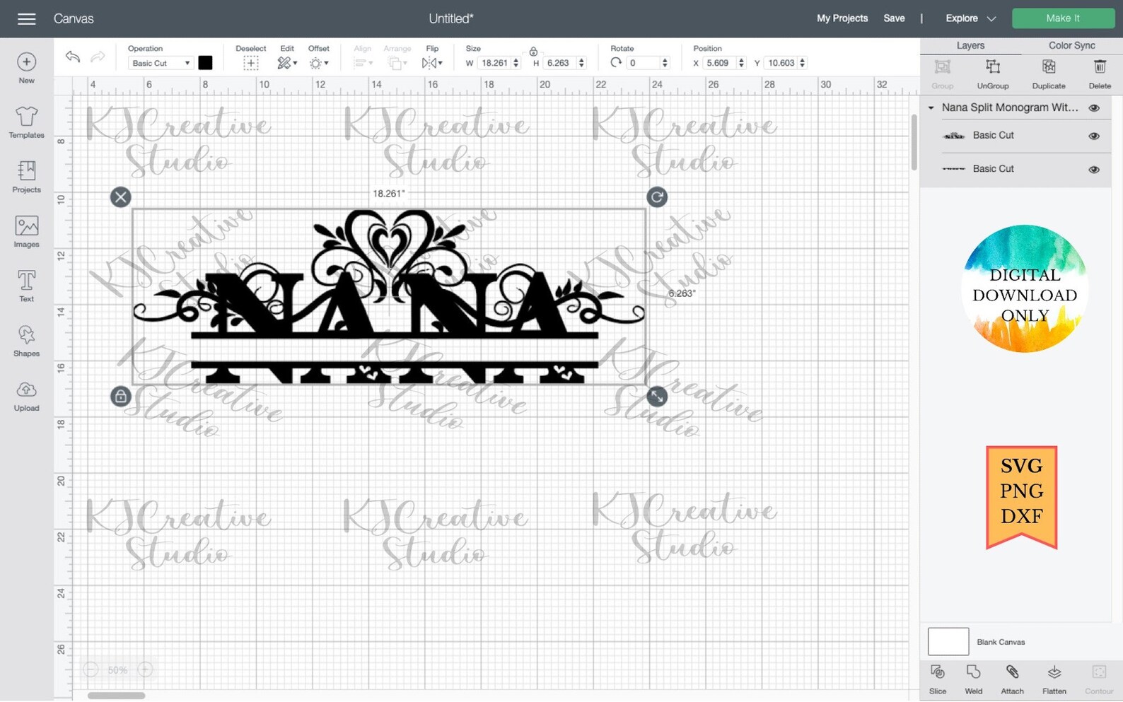 Nana Split Monogram Bundle Svg - Nana Split Monogram With Floral Svg ...