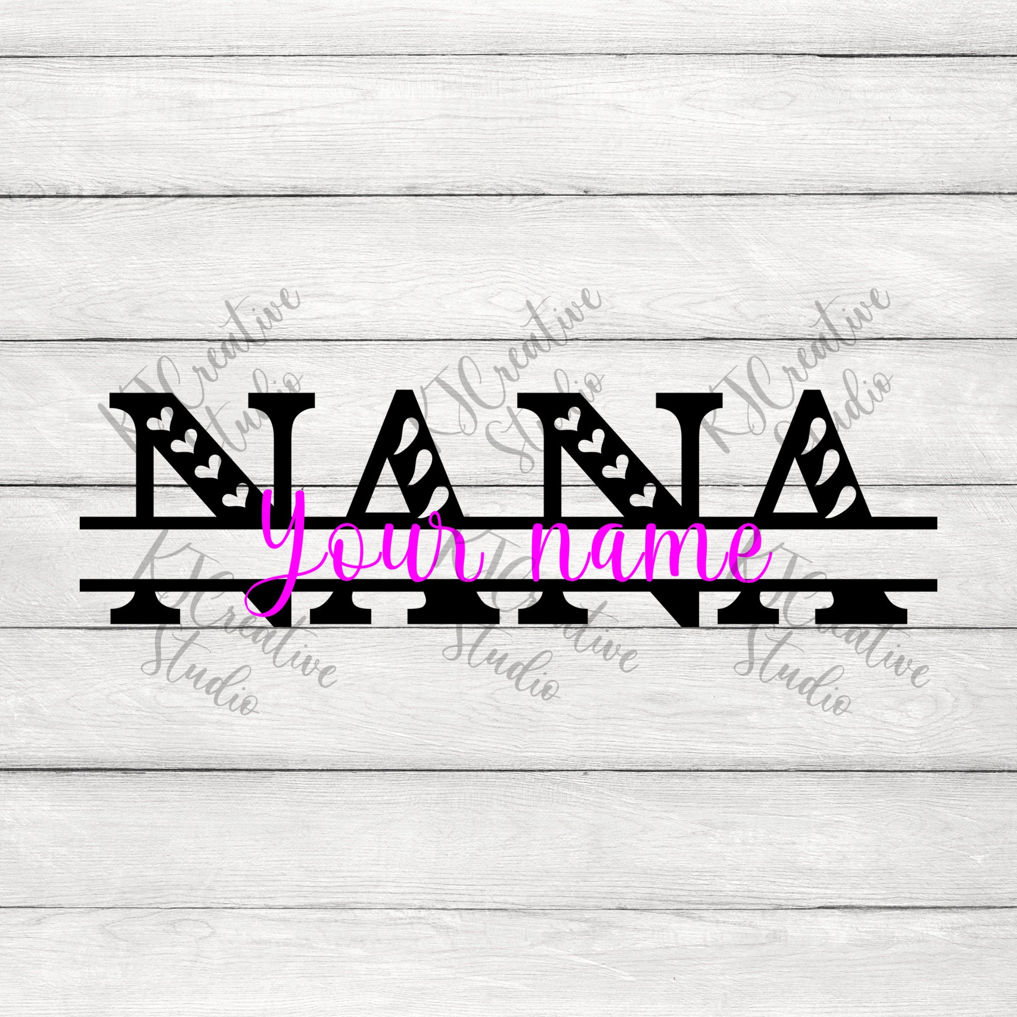 Nana Split Monogram Svg - Nana Svg - Nana Monogram Svg - Nana With ...