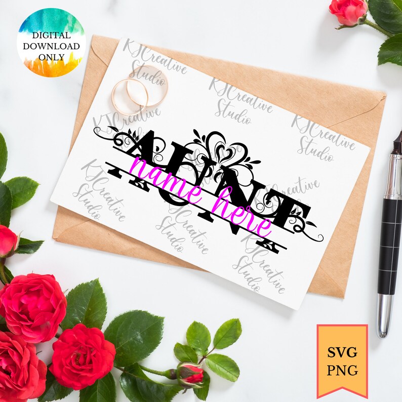 Aunt Split Monogram Bundle Svg Aunt Split Monogram With - Etsy