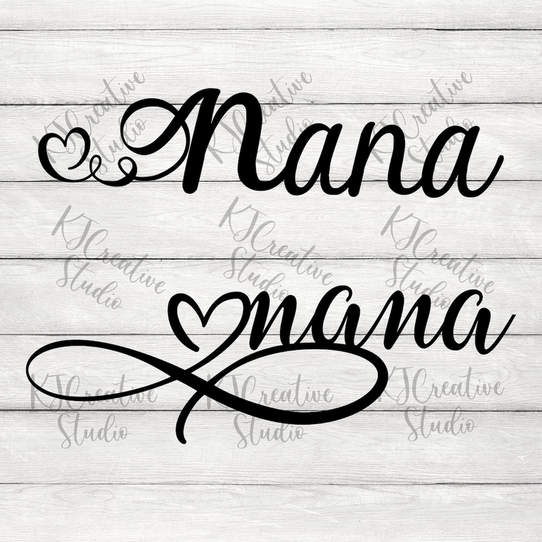 Nana Split Monogram With Floral Svg - Nana Svg - Nana Monogram Svg ...