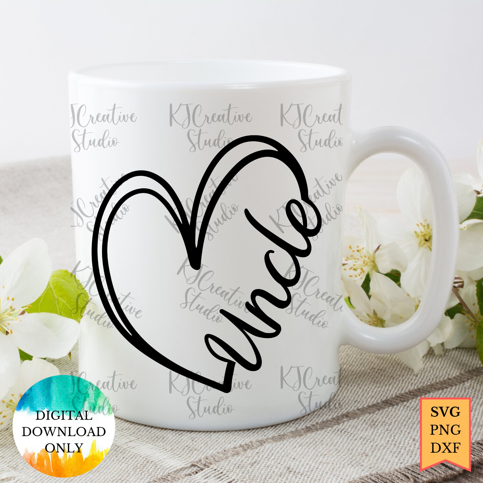 Uncle Script Font With Heart Svg/png Uncle Svg Best Uncle | Etsy