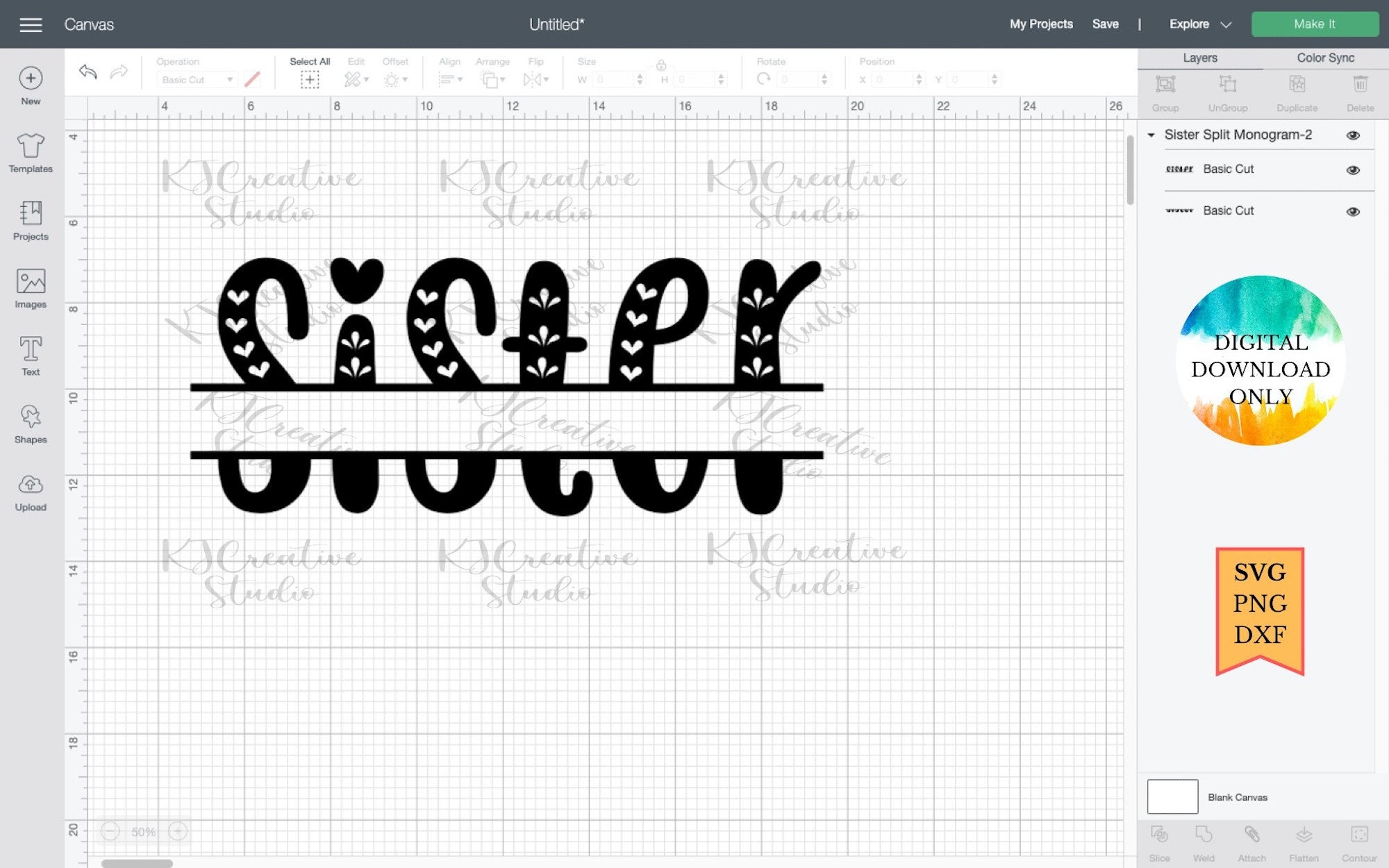 Sister Split Monogram Bundle Sister Squad Svg Little | Etsy