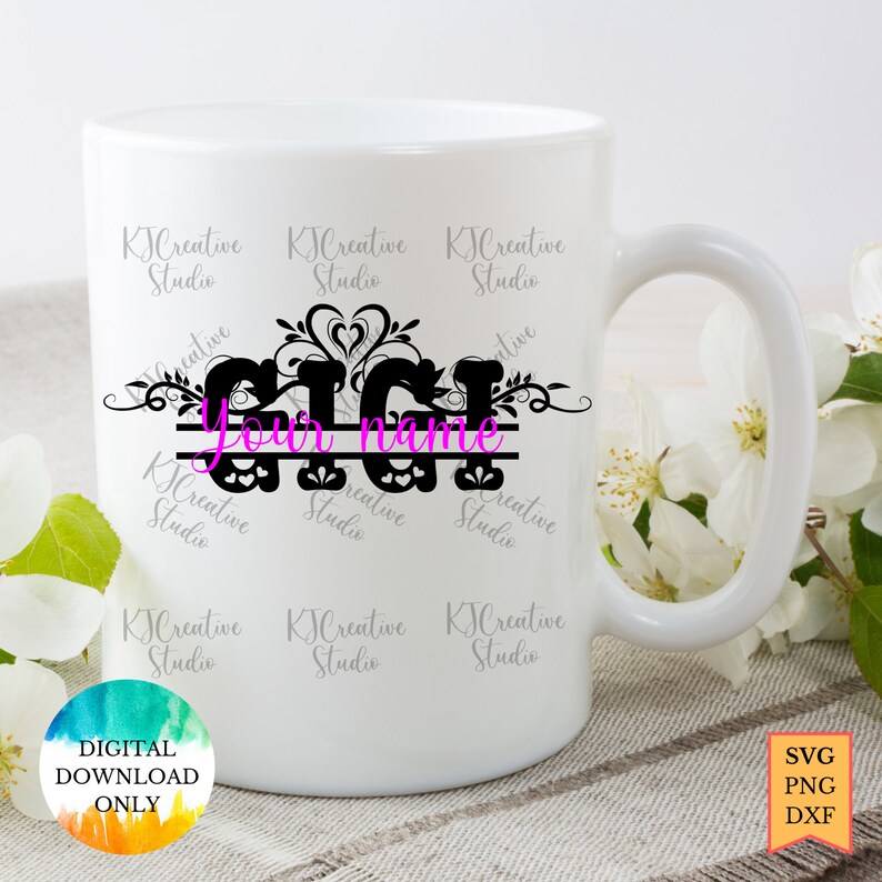 GIGI Split Monogram Gigi Definition Svg Grandma Svg | Etsy UK