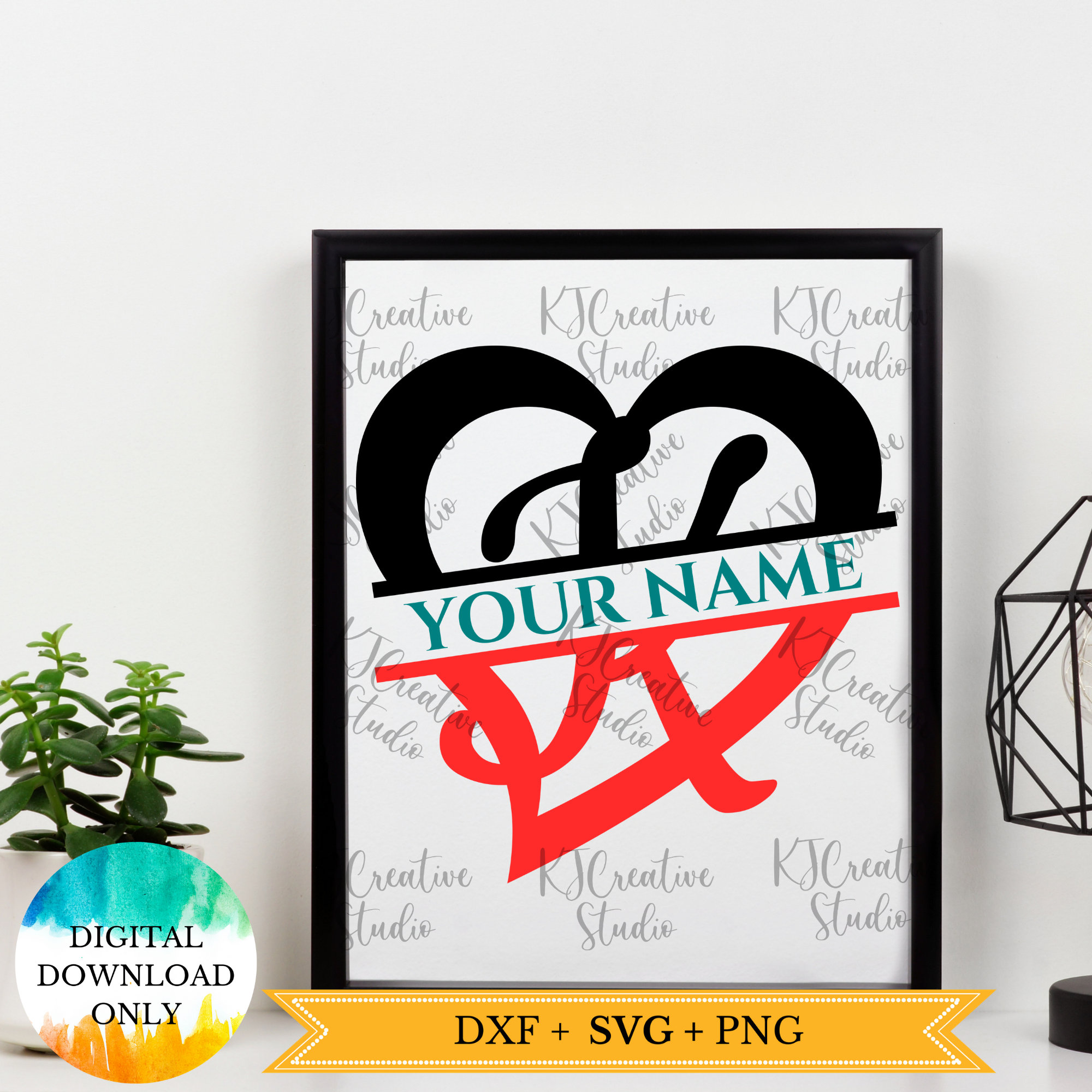 Heart Split Alphabet Monogram Bundle SVG PNG DXF Love | Etsy