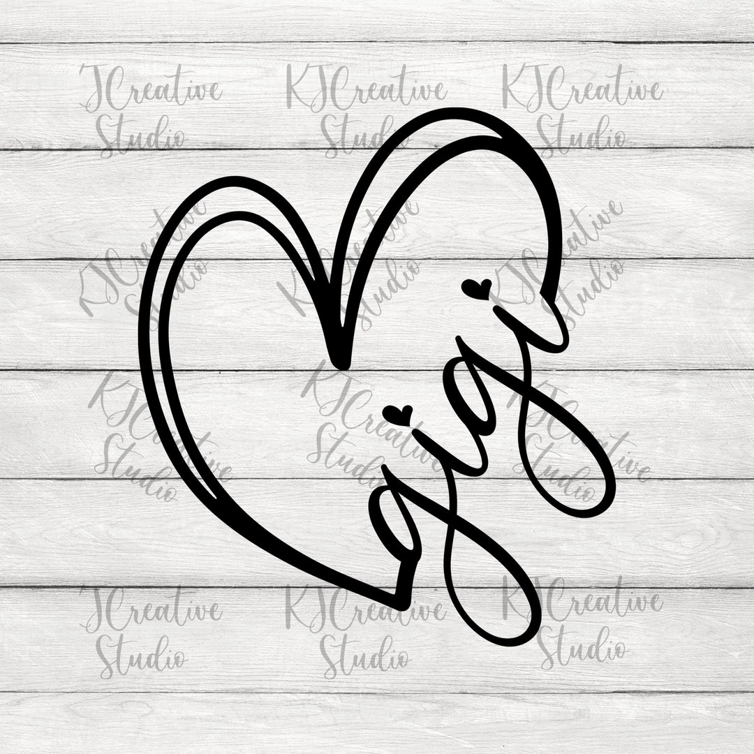 Gigi With Heart Svg - Gigi Definition Svg - Grandma Svg - Grandmother ...