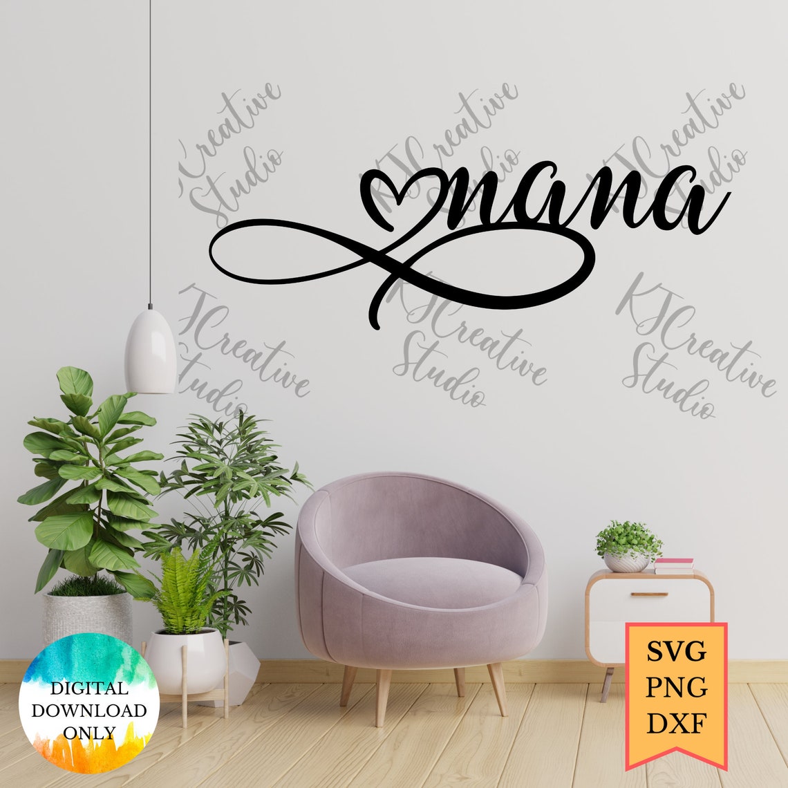 Nana Split Monogram With Floral Svg - Nana Svg - Nana Monogram Svg ...