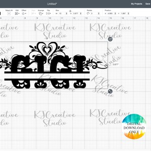 GIGI Split Monogram - Gigi Definition Svg - Grandma Svg - Grandmother ...