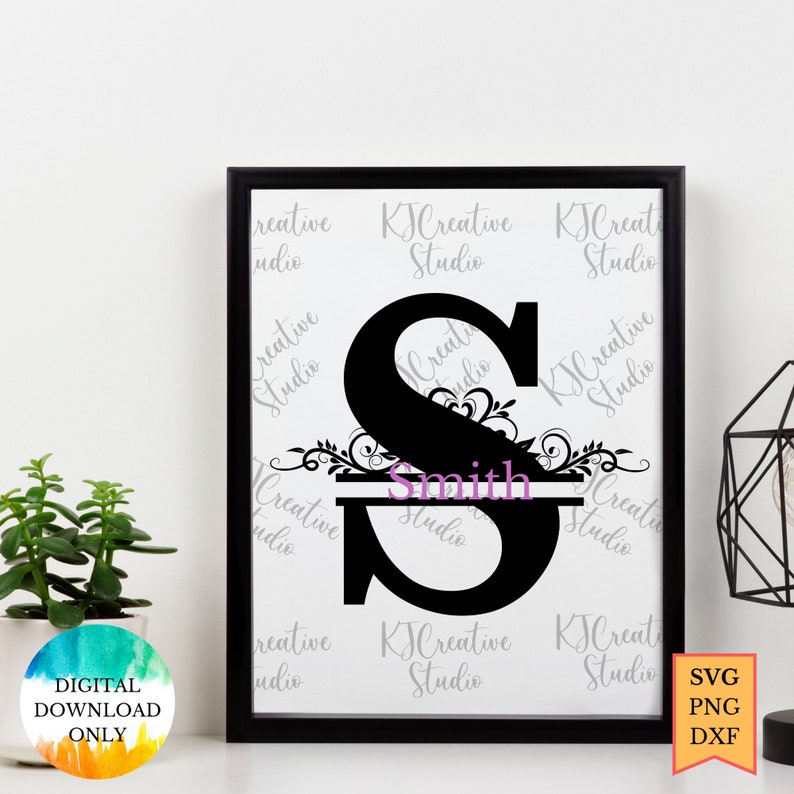 INITIAL Split Monogram Single Letter Alphabet Bundle SVG | Etsy