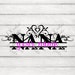Nana Split Monogram With Floral Svg - Nana Svg - Nana Monogram Svg ...