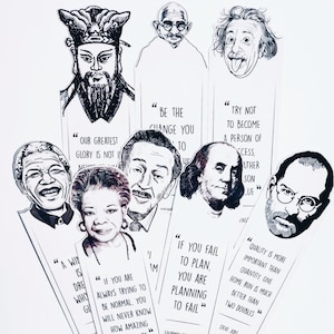 Set of 8 Inspirational Bookmarks - Etsy