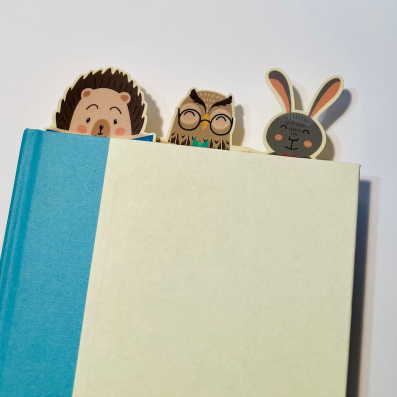 Set of 5 Animal Bookmarks - Etsy