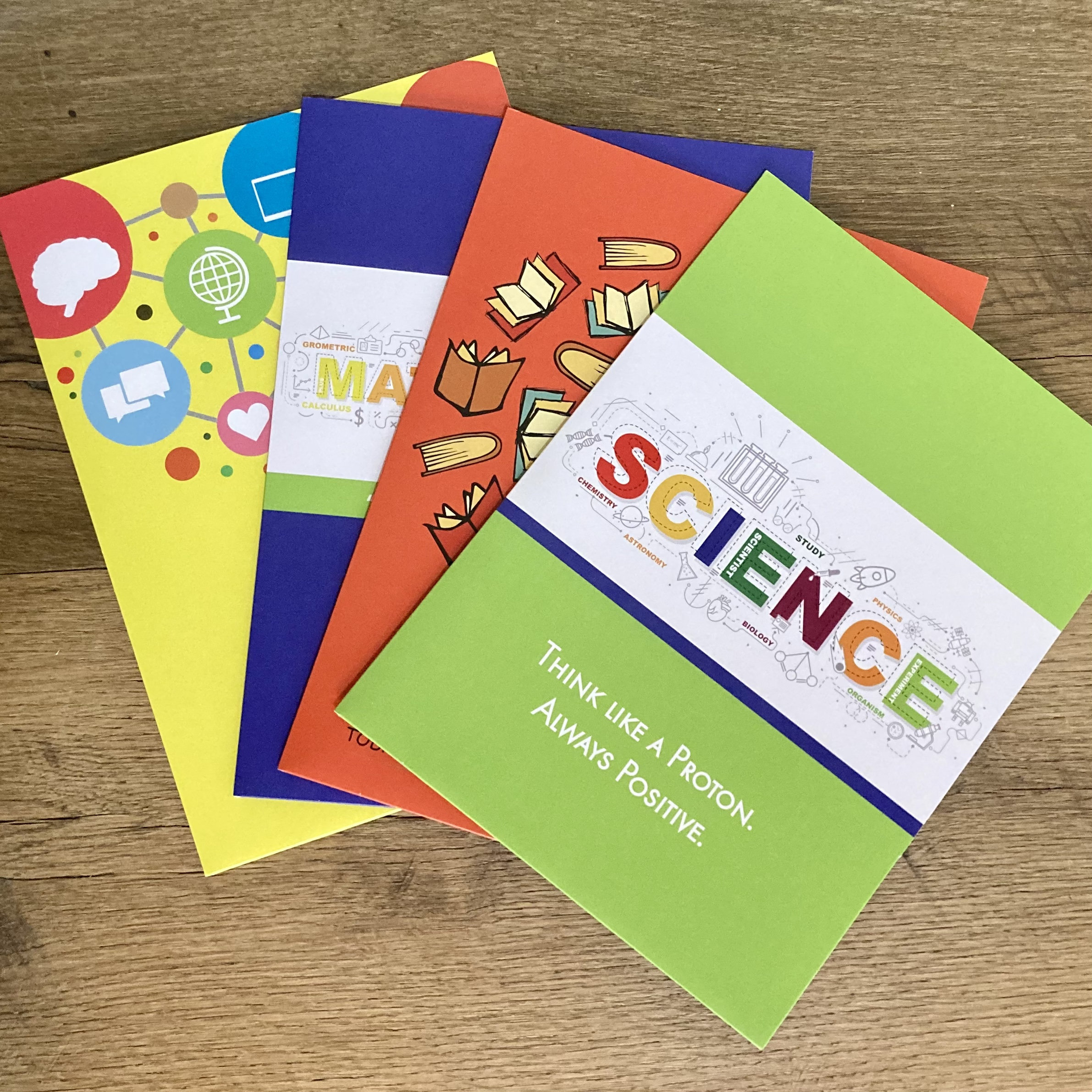 Set of 4 Subject Folders - Etsy