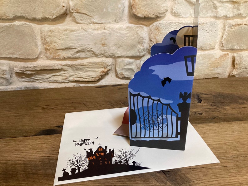 Haunted House Halloween Pop-up Card - Etsy