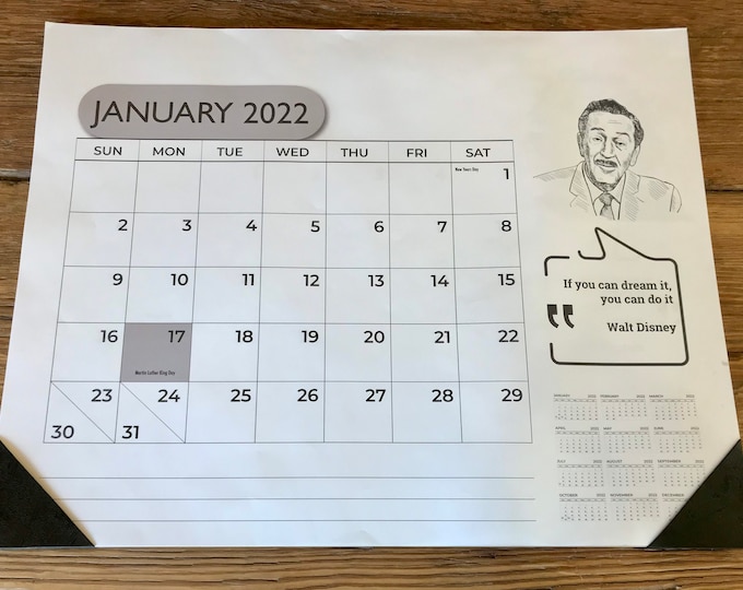 Personalised Motivational Quotes Desk Calendar Start From Any Month ...