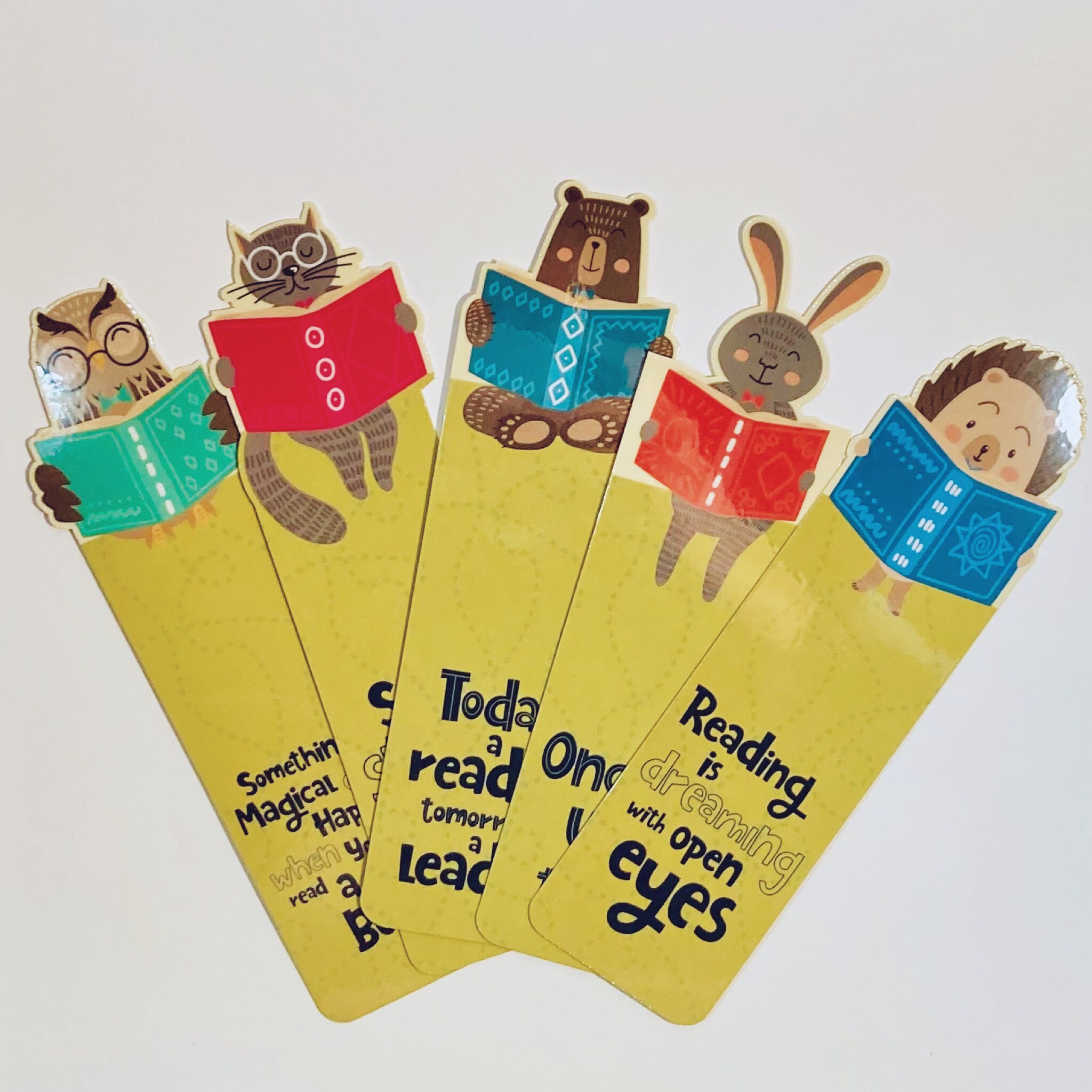 Set of 5 Animal Bookmarks - Etsy