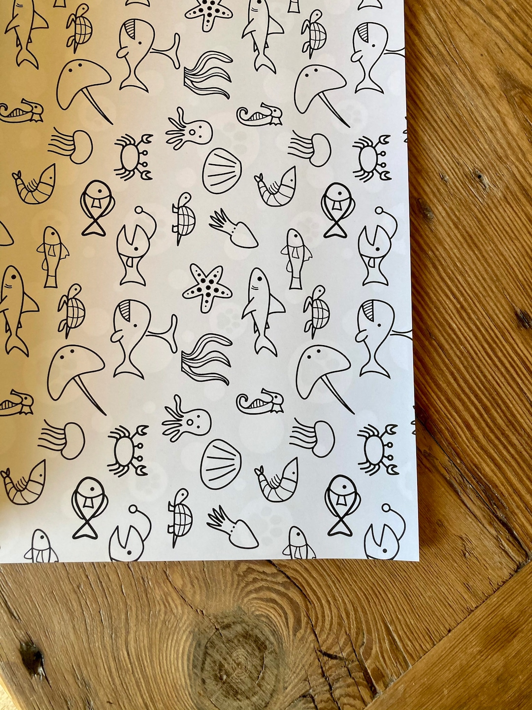 Fish Themed Wrapping Paper - Set of 10 Sheets - Etsy