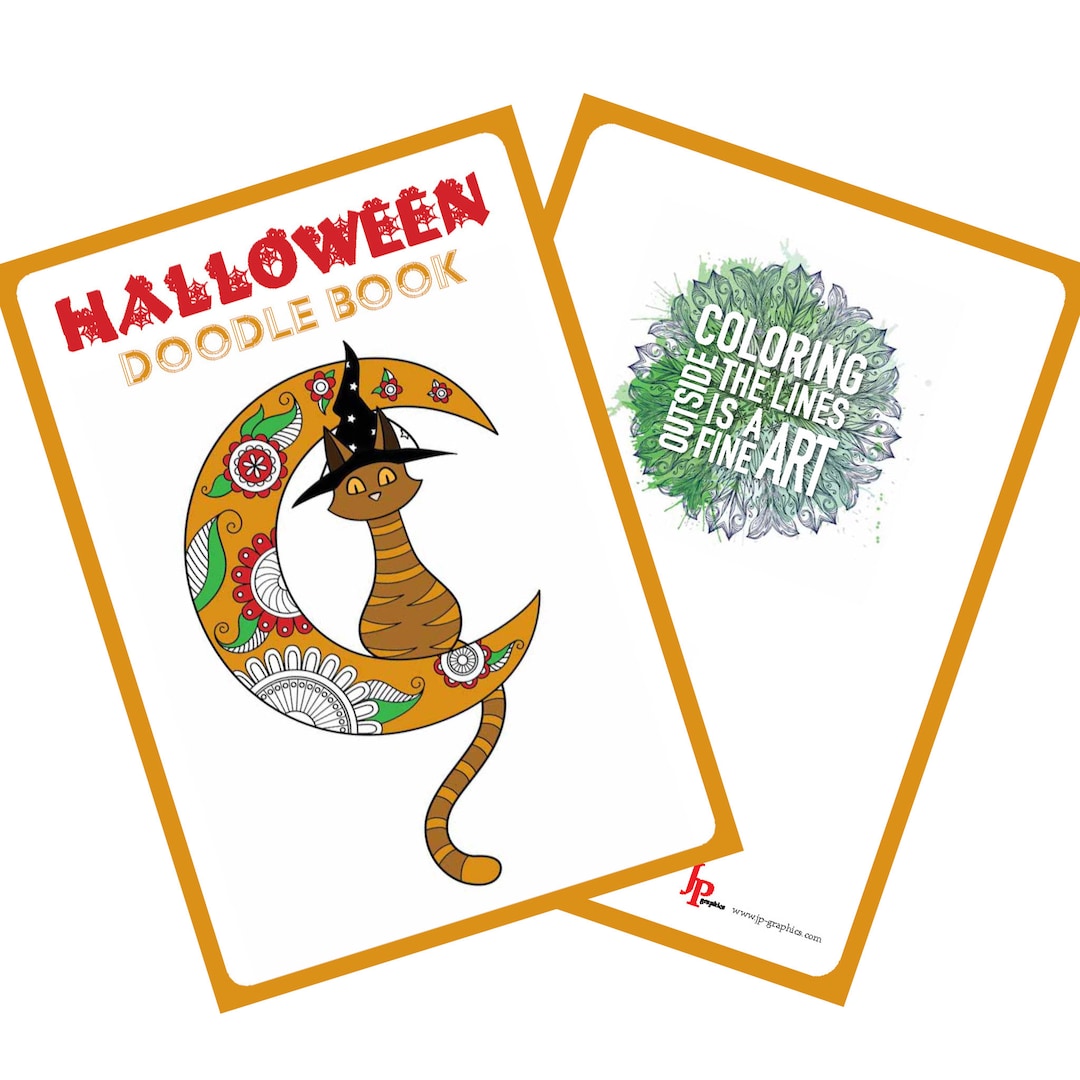 Halloween Doodle Book With Pencils - Etsy