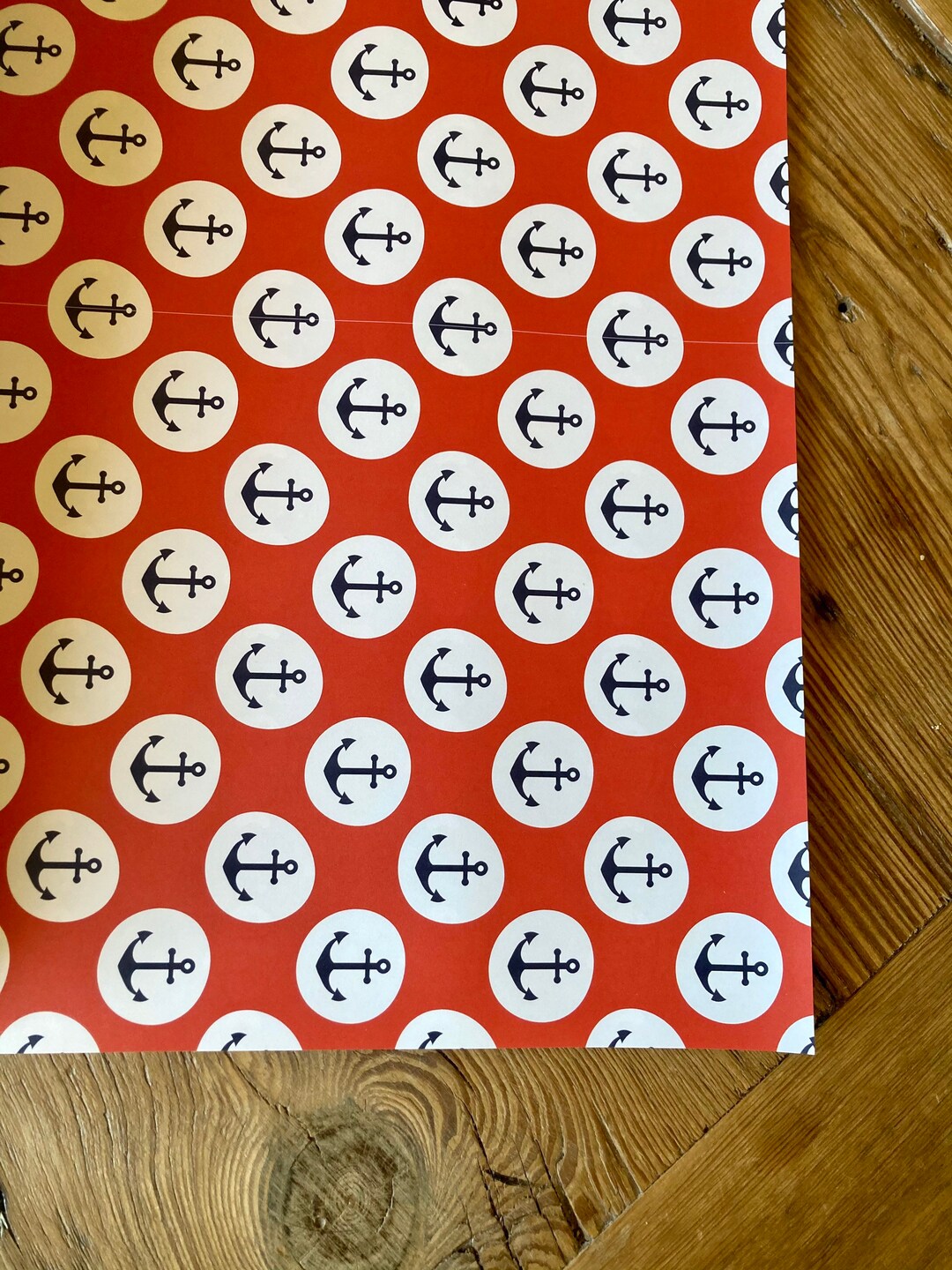 Anchor Nautical Themed Wrapping Paper - Set of 10 Sheets - Etsy