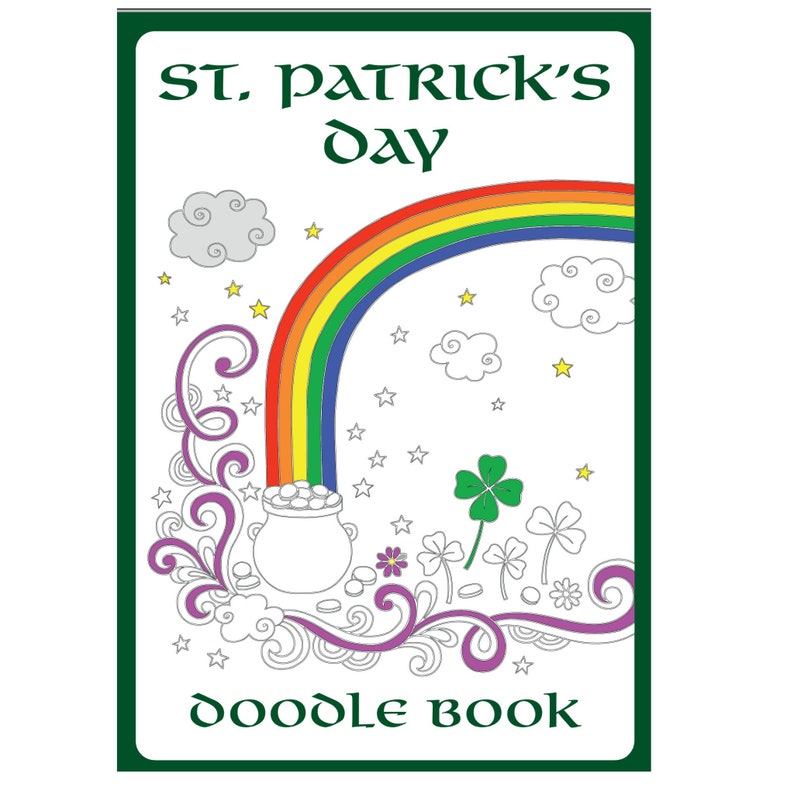 St Patrick’s Day Doodle Book With Pencils - Etsy