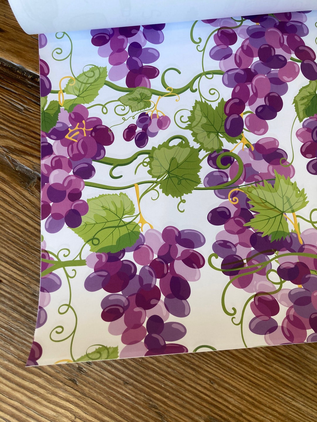 Purple Wine Grape Wrapping Paper - Set of 10 Sheets - Etsy