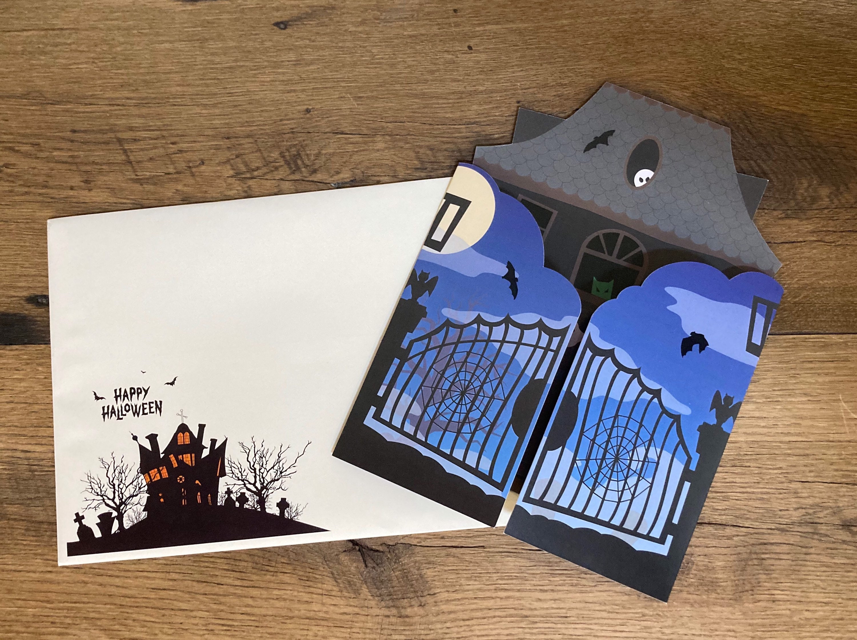 Haunted House Halloween Pop-up Card - Etsy