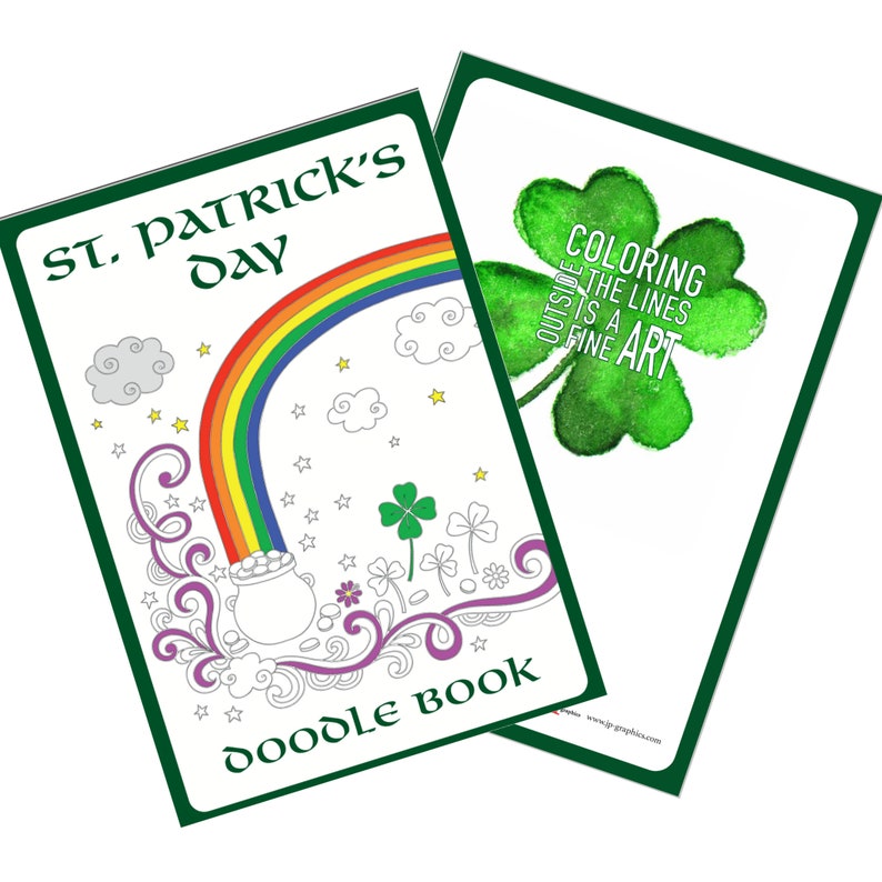 St Patrick’s Day Doodle Book With Pencils - Etsy