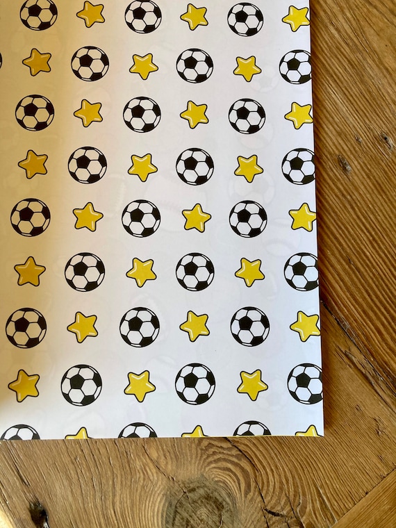 Soccer Themed Wrapping Paper Set of 10 Sheets | Etsy