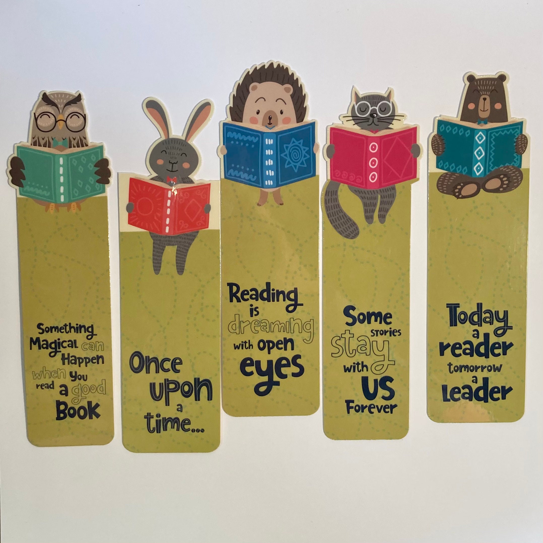 Set of 5 Animal Bookmarks - Etsy