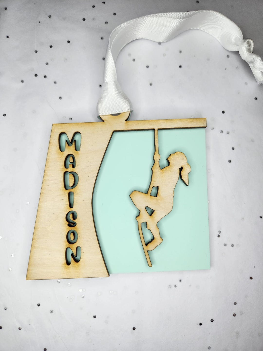 Ninja Warrior Rope Climb Two Layer Ornament (personalized) Boy or Girl ...