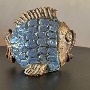 Willy Fischer Stoneware Fish Figurine Made in Sweden 1970 - Etsy