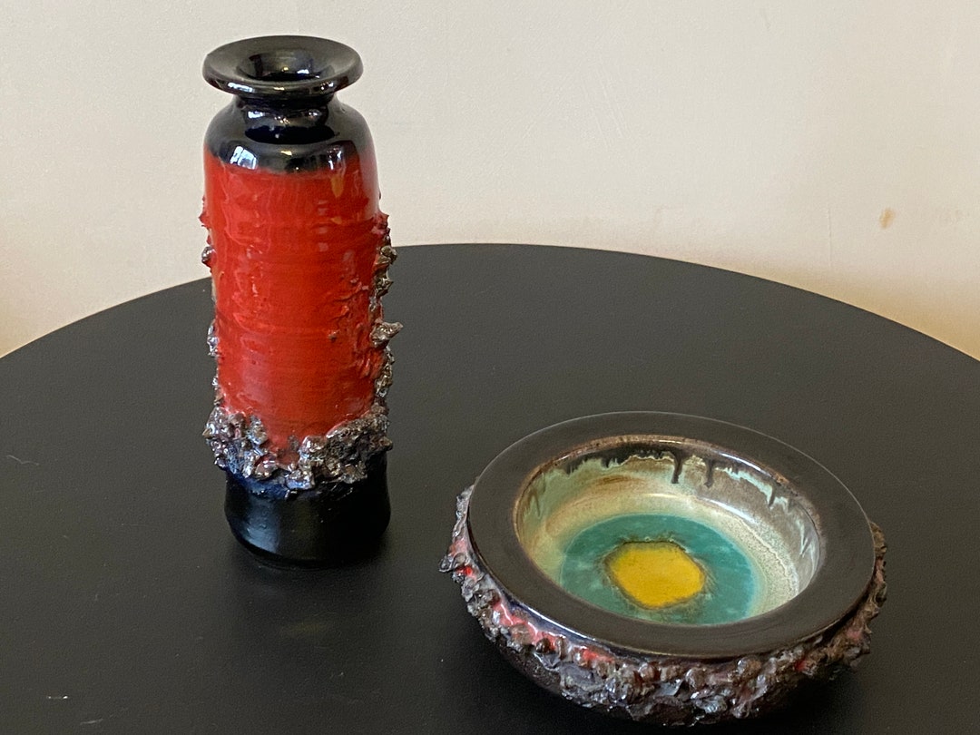 Glit Hand Made Lava Ceramics Vase and Bowl Icland - Etsy