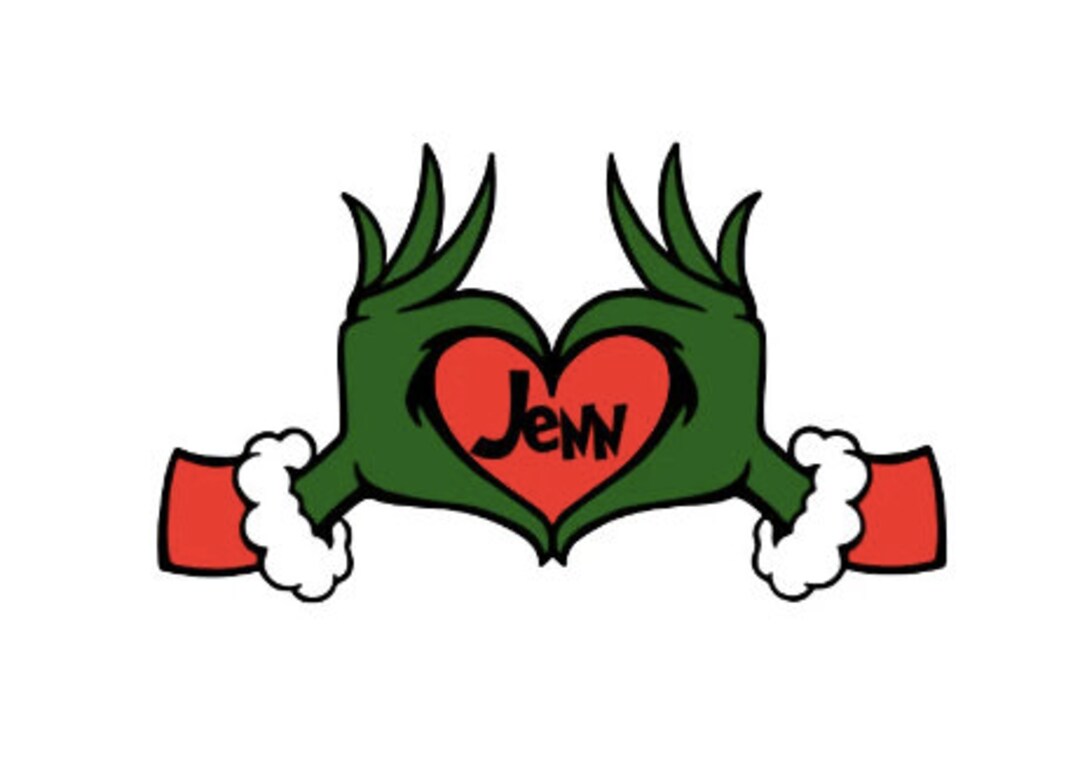 Custom Hand Holding Name Heart - Etsy