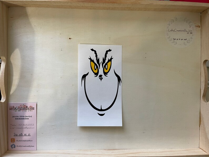 Grinch Face Permanent Vinyl Decal - Etsy