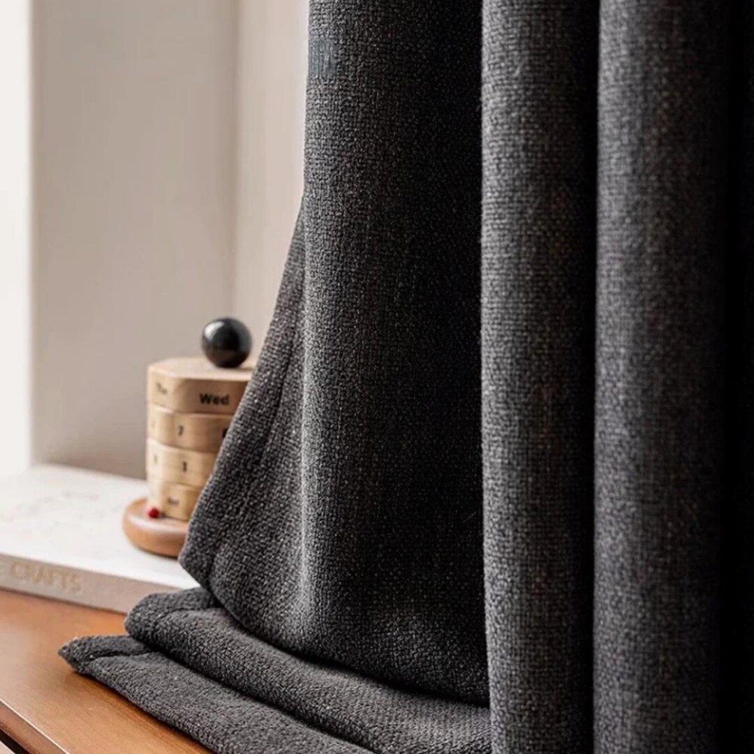 Modern Full Shading Textured Design Custom Blackout Curtains, Unique ...